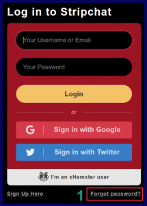 StripChat - Register model on Strip Chat
